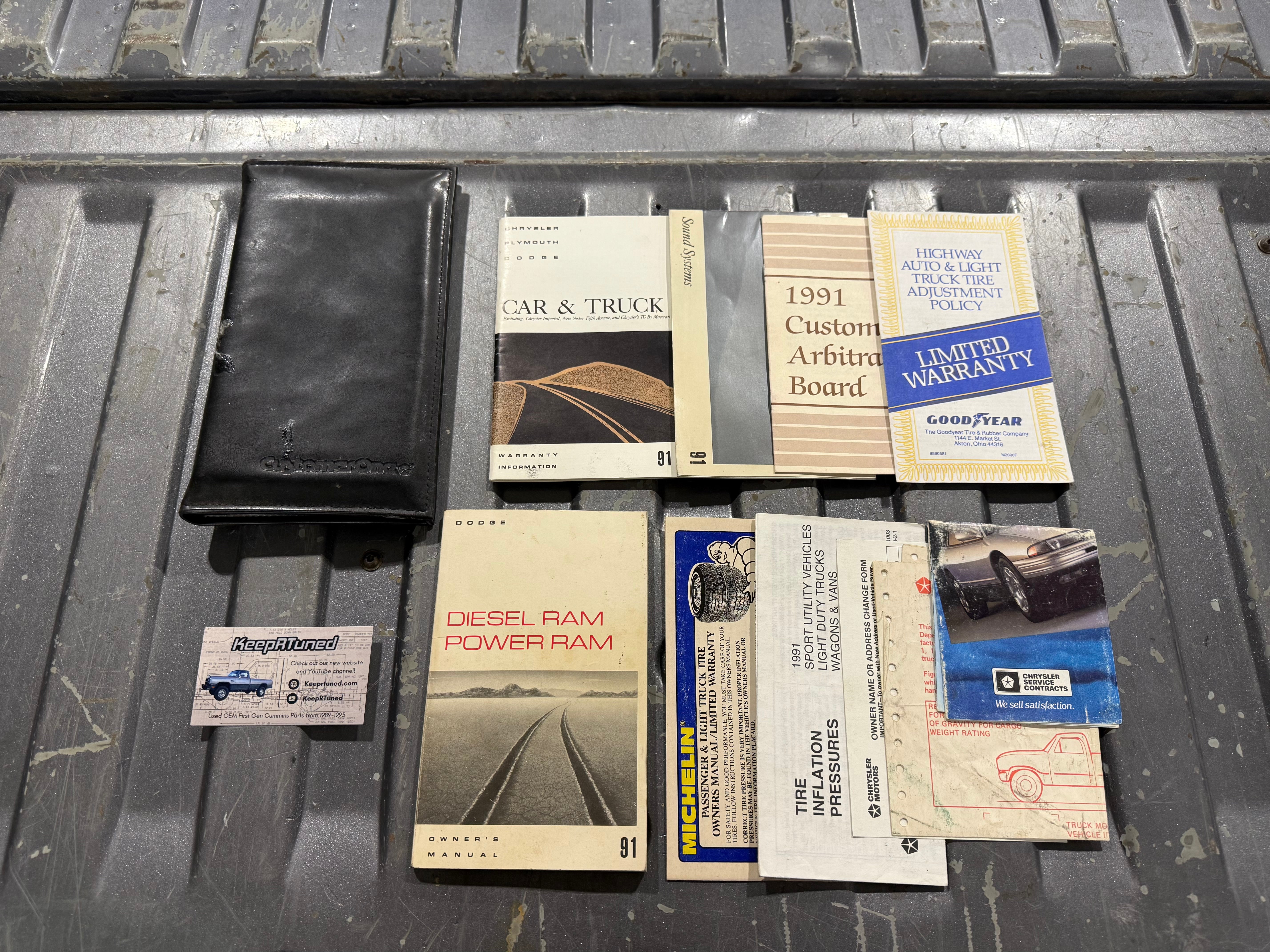 Owner's Manual And Owners Packet 1991 Dodge Ram 1st Gen Cummins ...