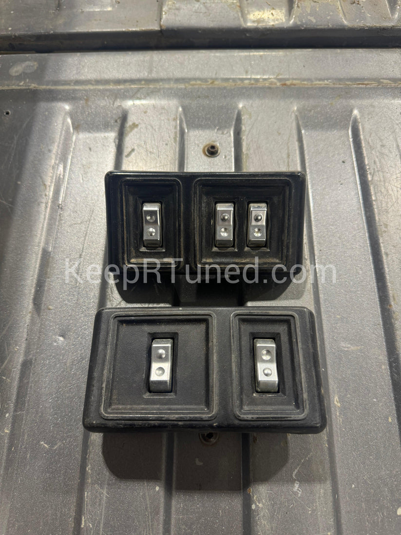 Power Door Panel - Door Lock Switch / Window Button Bezel Pair + Butto ...