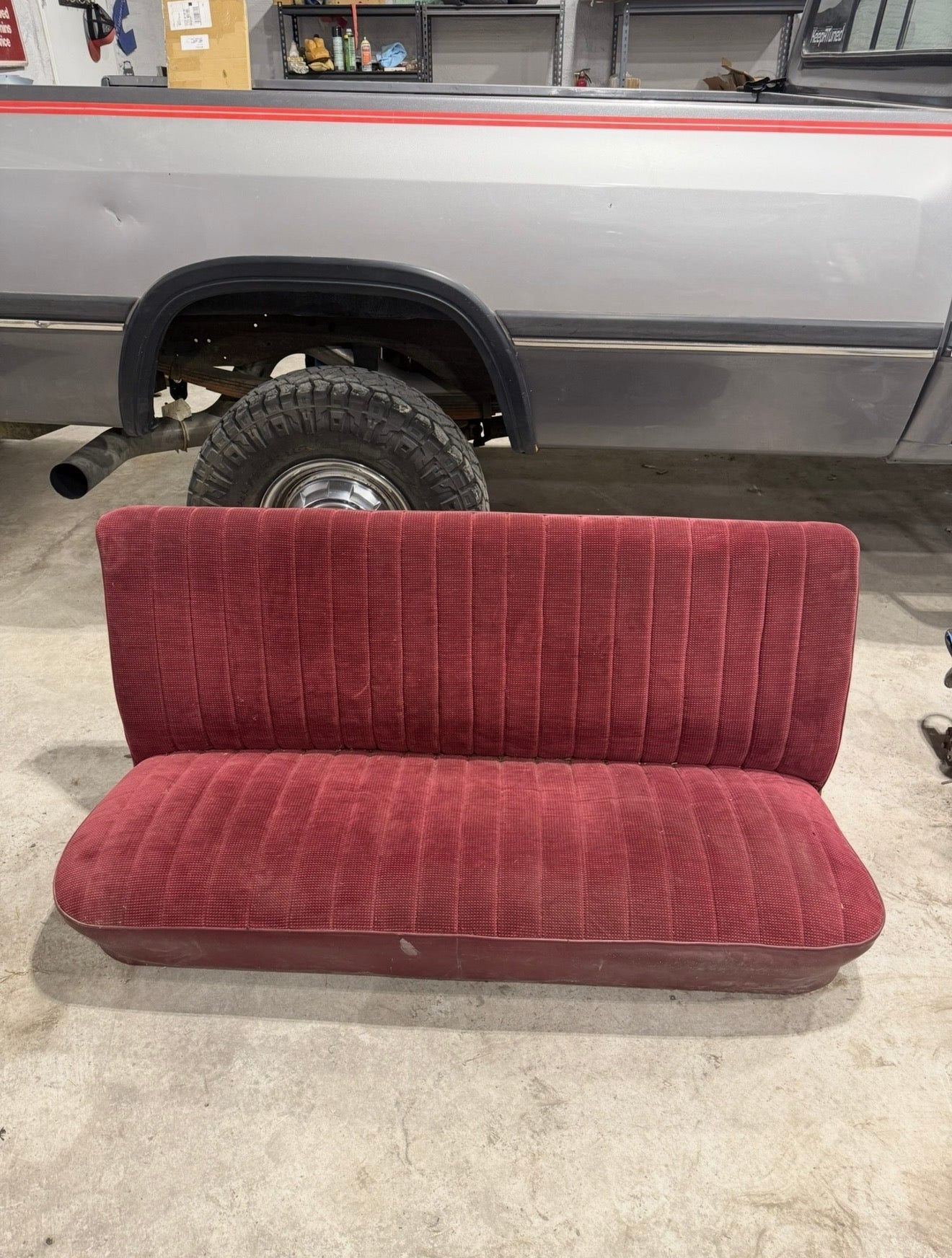 Red Bench Seat 89-90 Really Clean! (Local pickup or extra for shipping ...